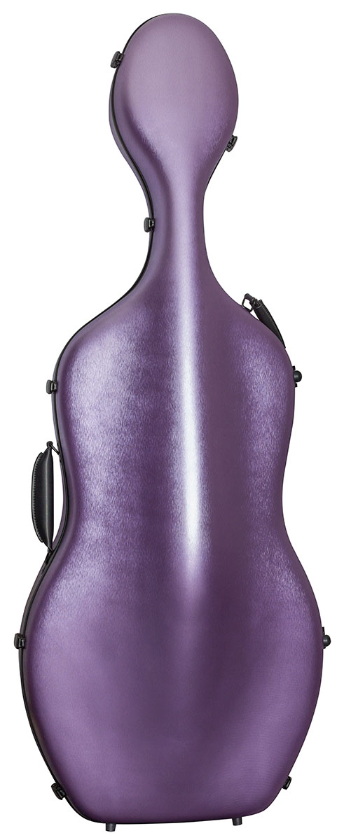 Hidersine Polycarbonate Cello Case In Brushed Purple – Hickies Music